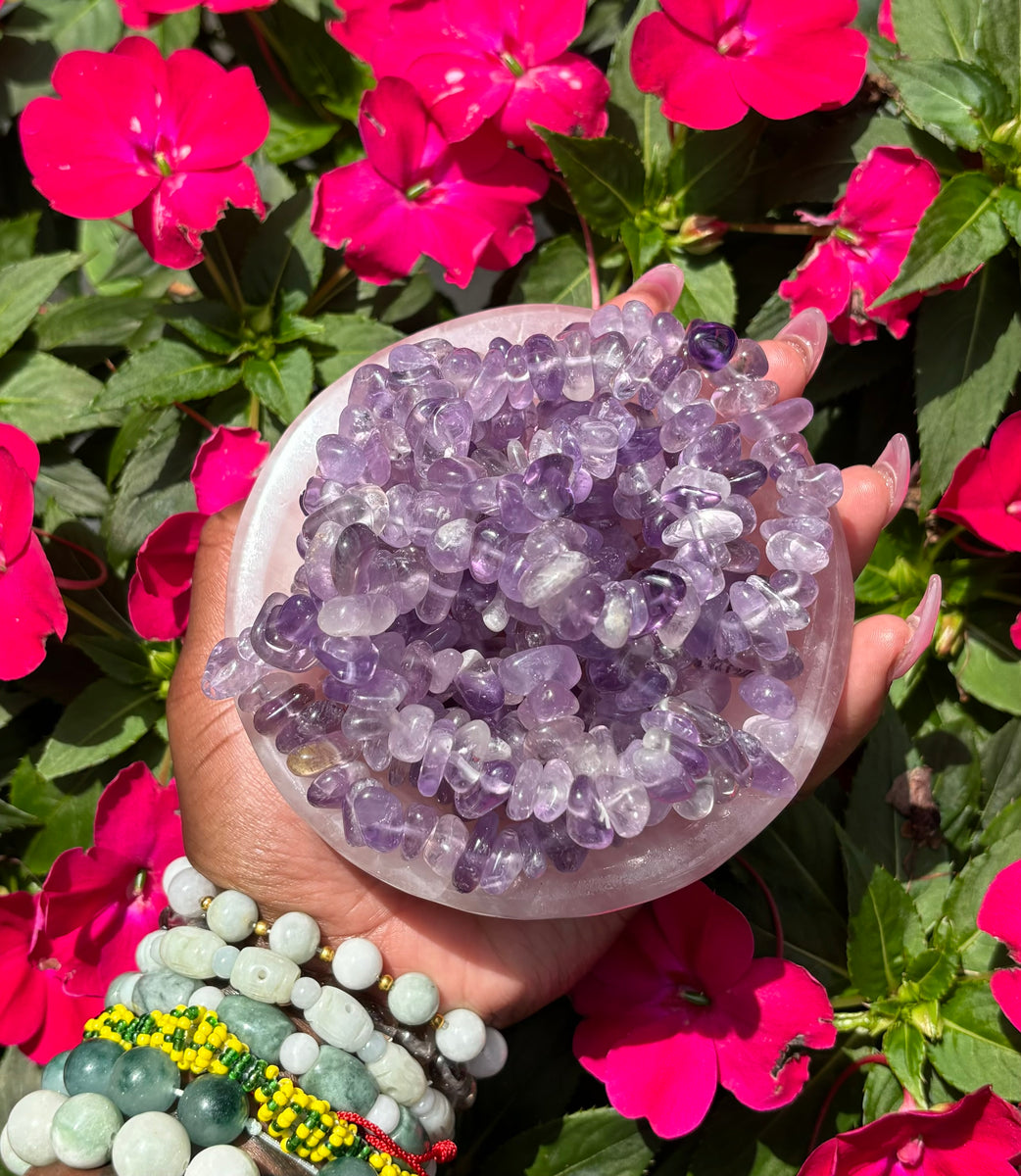 Amethyst Chip Bracelet (thick) – Ancient Alignment LLC