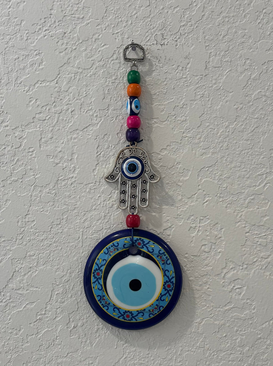 Large Evil Eye Hanger (colorful) – Ancient Alignment LLC