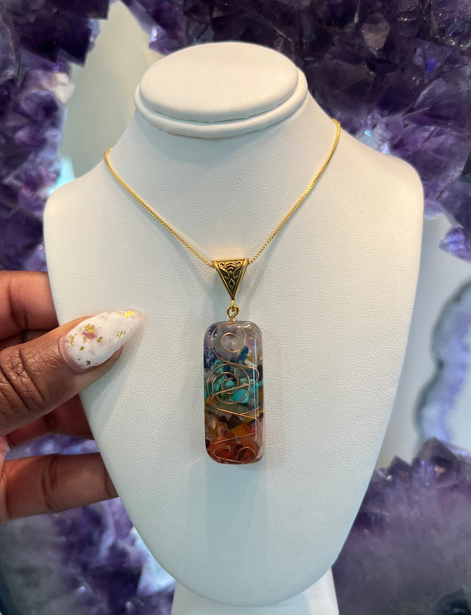 Orgone Chakra Pendant (thick) – Ancient Alignment LLC