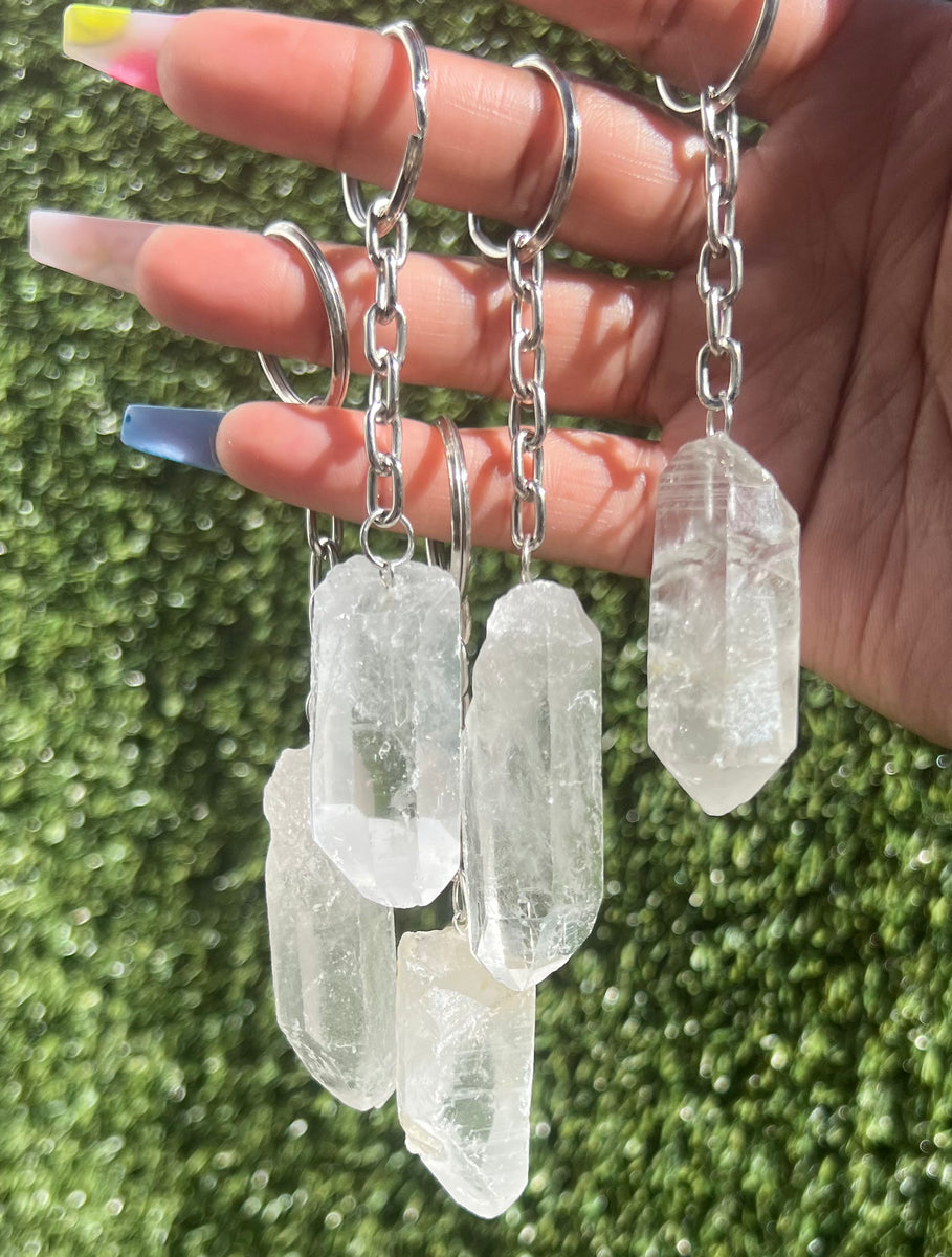 Raw Clear Quartz Keychains – Ancient Alignment LLC